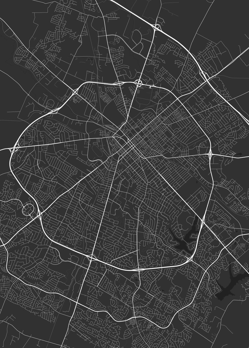 'Lexington USA Map' Poster by GraphicalMaps | Displate