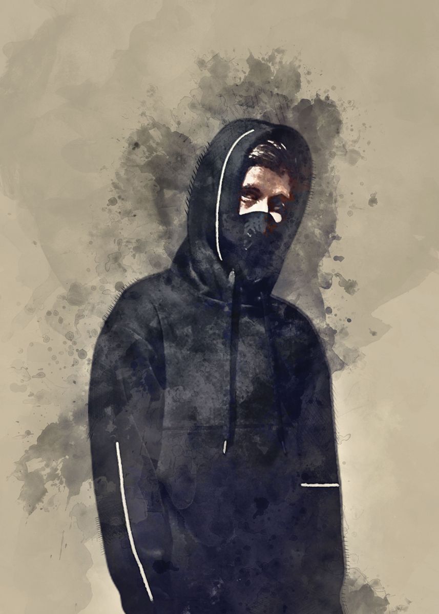 'Alan Walker' Poster, picture, metal print, paint by MDA STUDIO | Displate