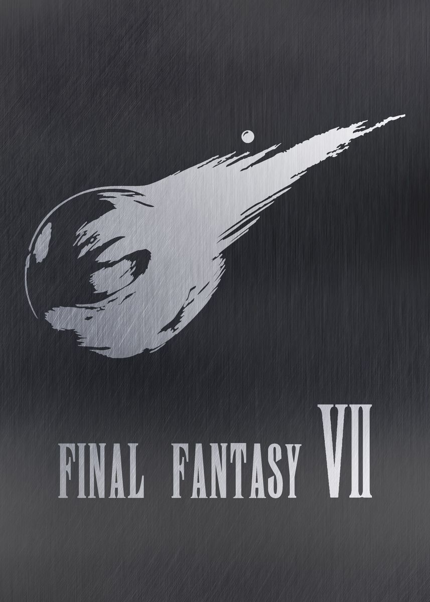 'Metallic FF7 Logo' Poster, picture, metal print, paint by APC ...