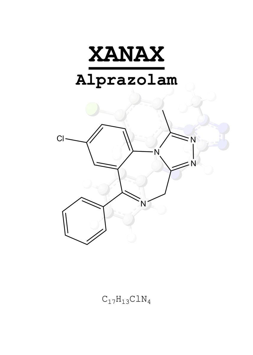'Xanax' Poster, picture, metal print, paint by ChemECool | Displate