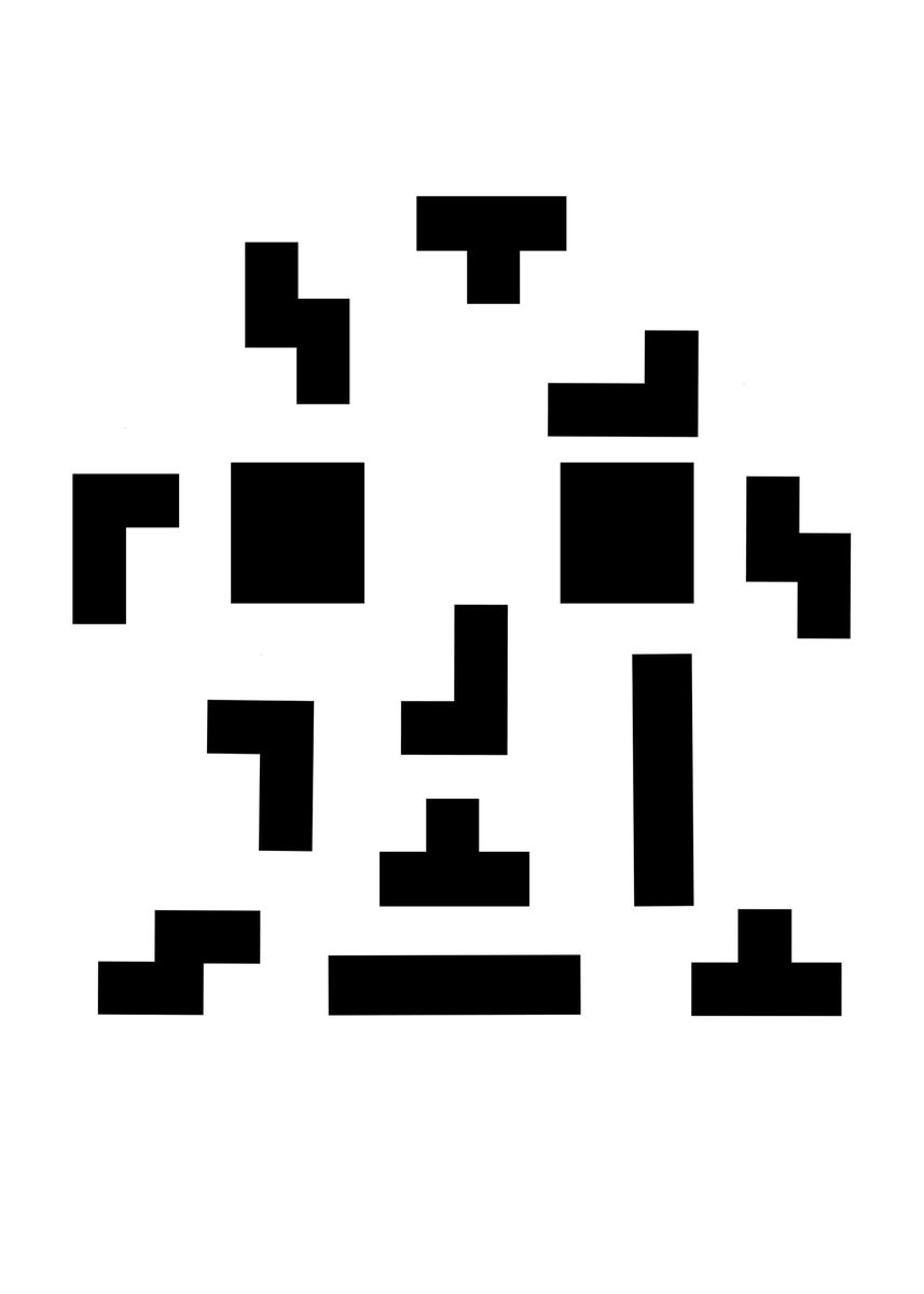 'Face Tetris' Poster, picture, metal print, paint by Tofan barmalisi ...