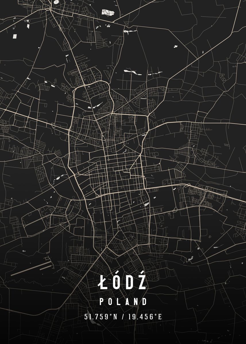 'Lodz Poland' Poster, picture, metal print, paint by Five Senses Art ...