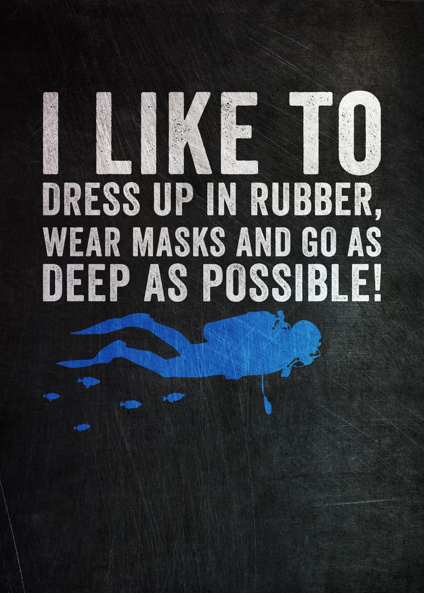 'Diving Funny Quote' Poster by PosterWorld | Displate
