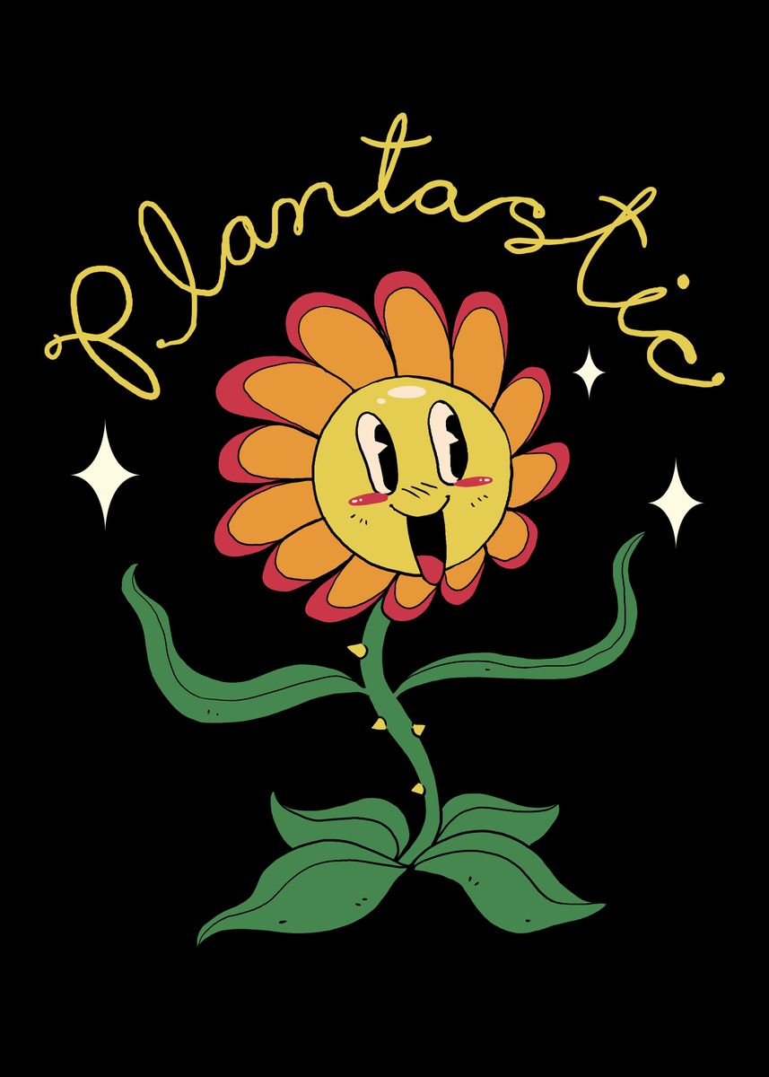 'Plantastic Day ' Poster, picture, metal print, paint by vp trinidad ...