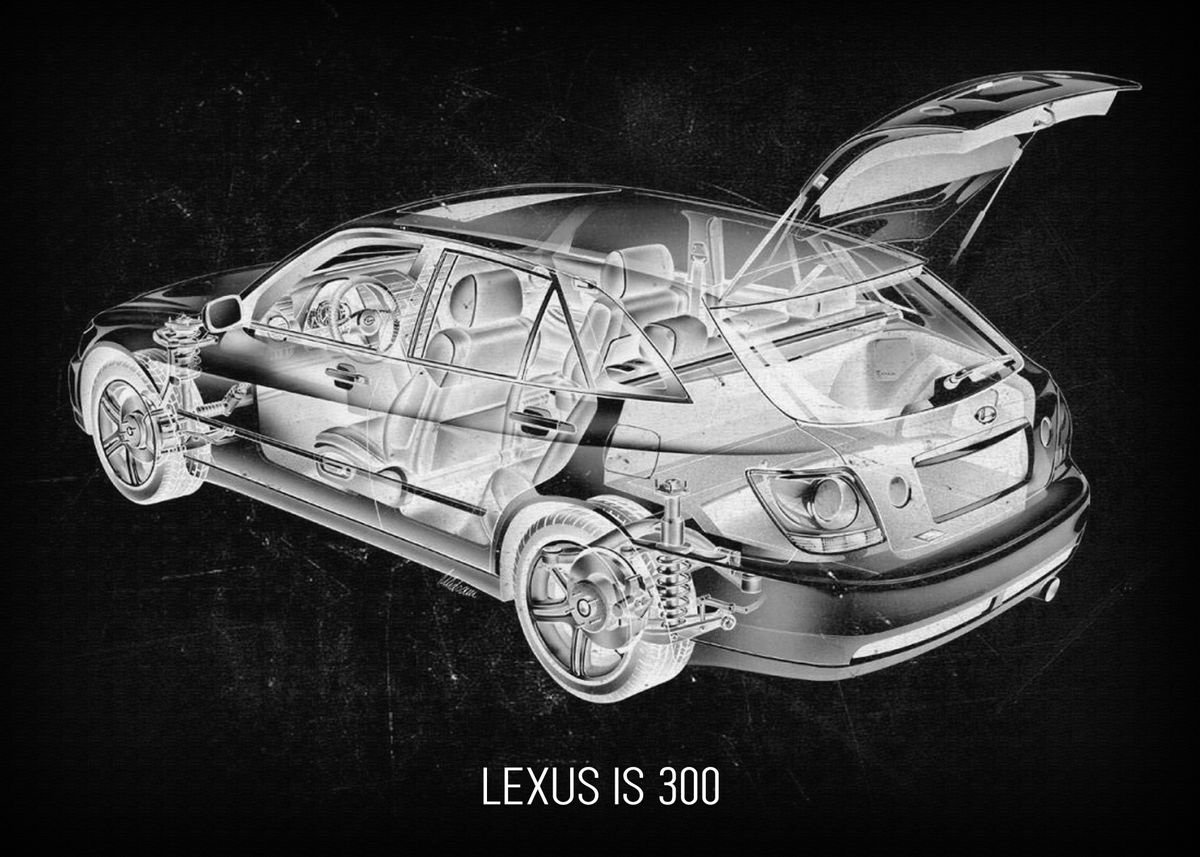 'Lexus IS 300' Poster by JAT DESIGNS | Displate