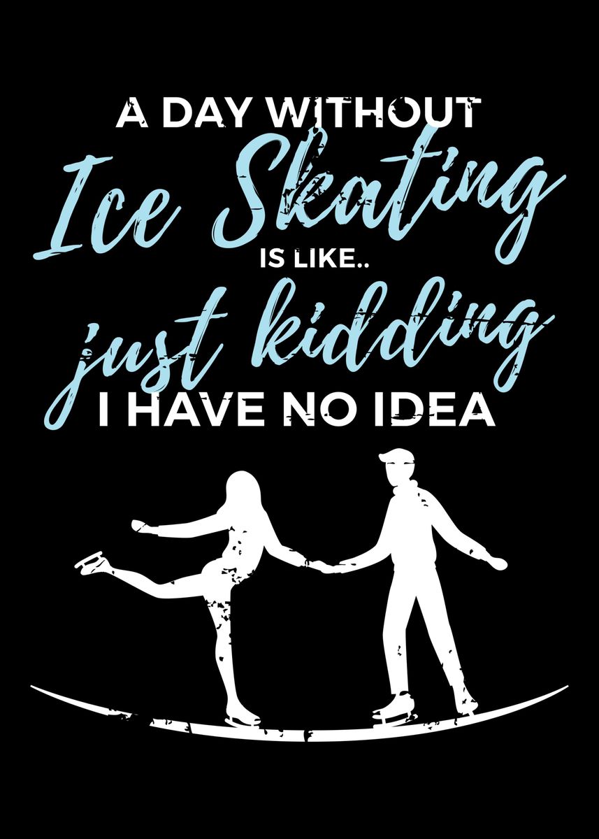 'Figure Ice Skating Gift' Poster, picture, metal print, paint by ...