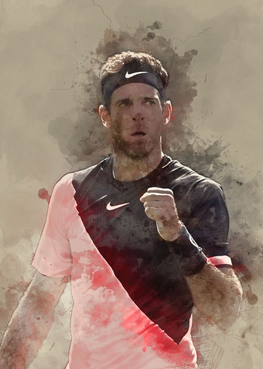 'Juan Martin del Potro' Poster, picture, metal print, paint by VEC ...