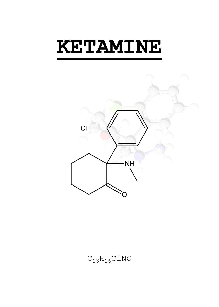 'Ketamine' Poster, picture, metal print, paint by ChemECool | Displate