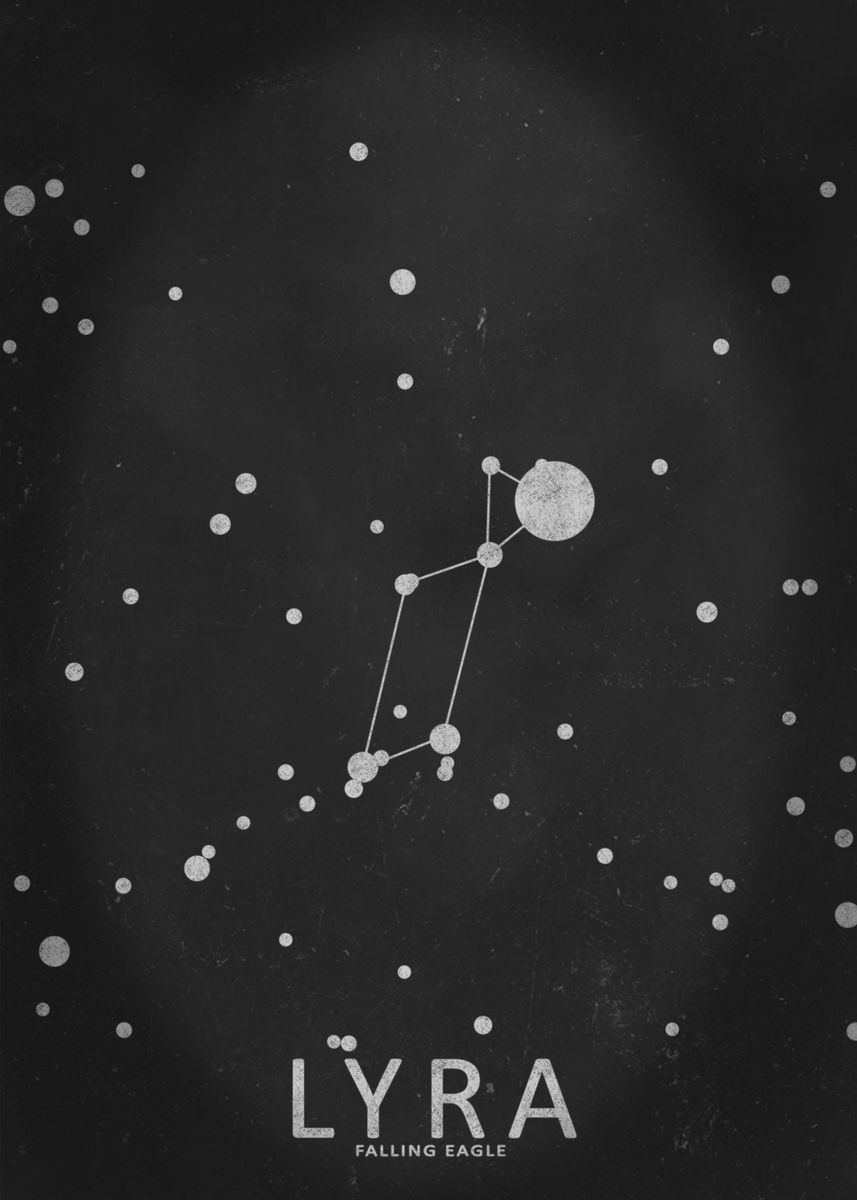 'Lyra Constellation' Poster, picture, metal print, paint by City Map ...