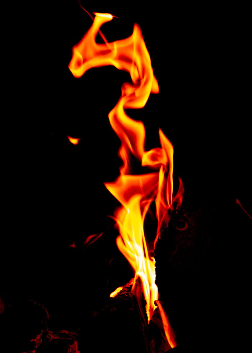 'Fiery ribbon' Poster, picture, metal print, paint by croV1k1ng | Displate