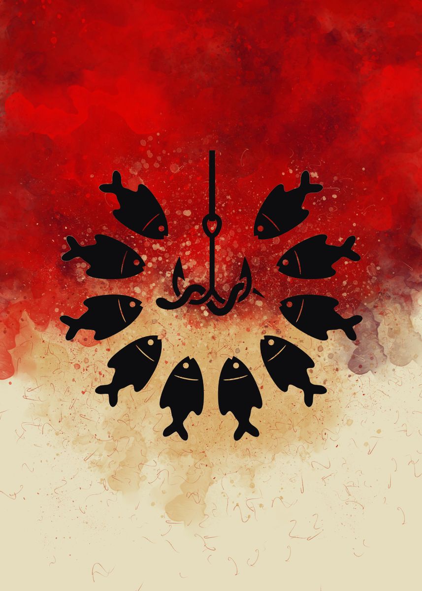 'bait' Poster, picture, metal print, paint by olsenwood | Displate