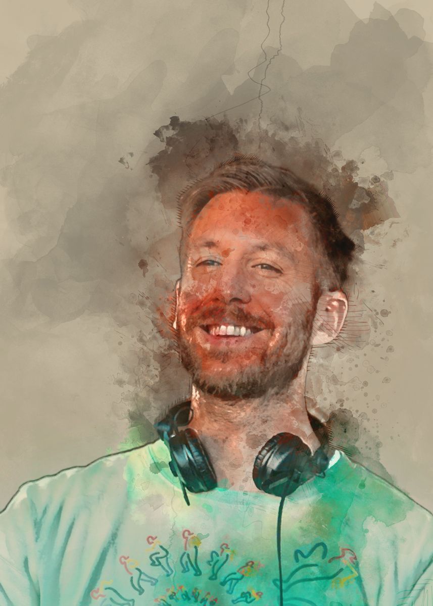 'Calvin Harris' Poster by MDA STUDIO | Displate