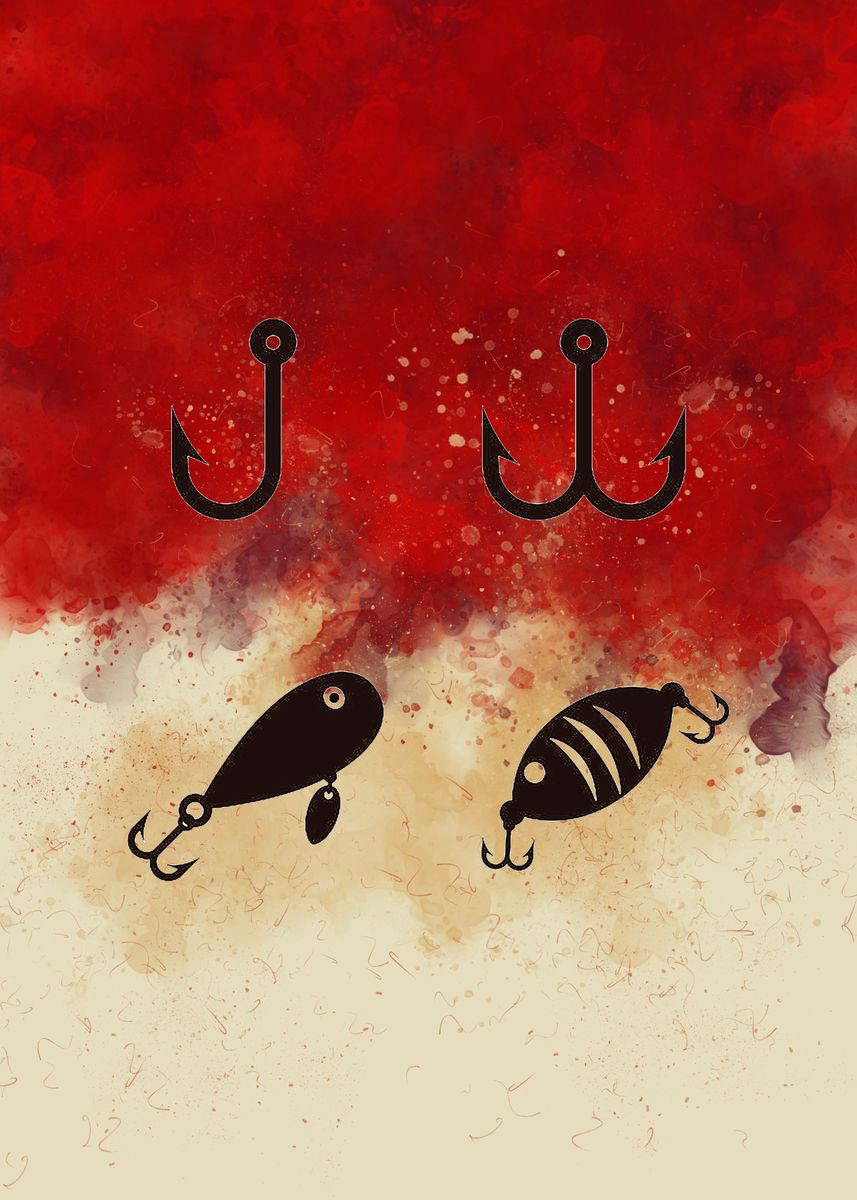 'bait' Poster, picture, metal print, paint by olsenwood | Displate