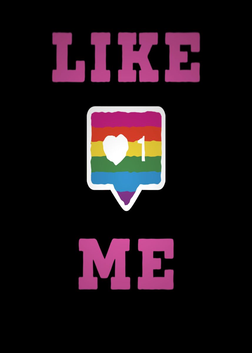 'Like Me Social Media' Poster by sytacdesign | Displate