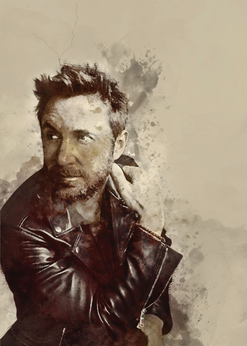 'David Guetta' Poster, picture, metal print, paint by MDA STUDIO | Displate