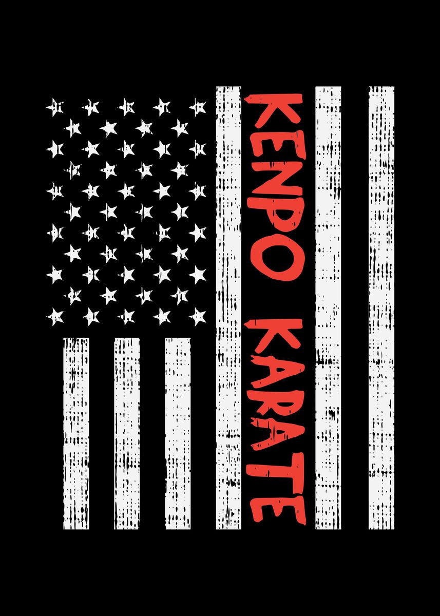 'US Flag Kenpo Karate' Poster, picture, metal print, paint by ...