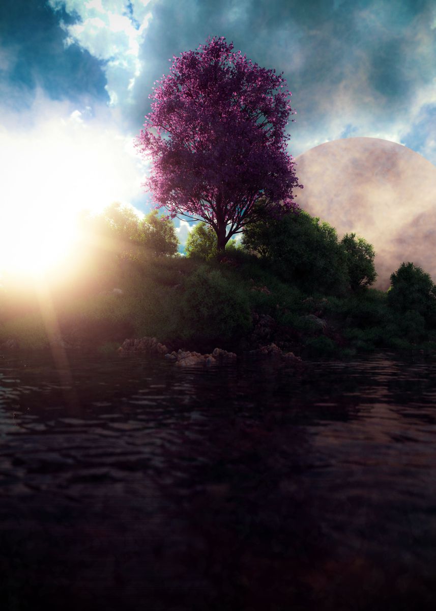 'The Island' Poster, picture, metal print, paint by Peak Emotions ...