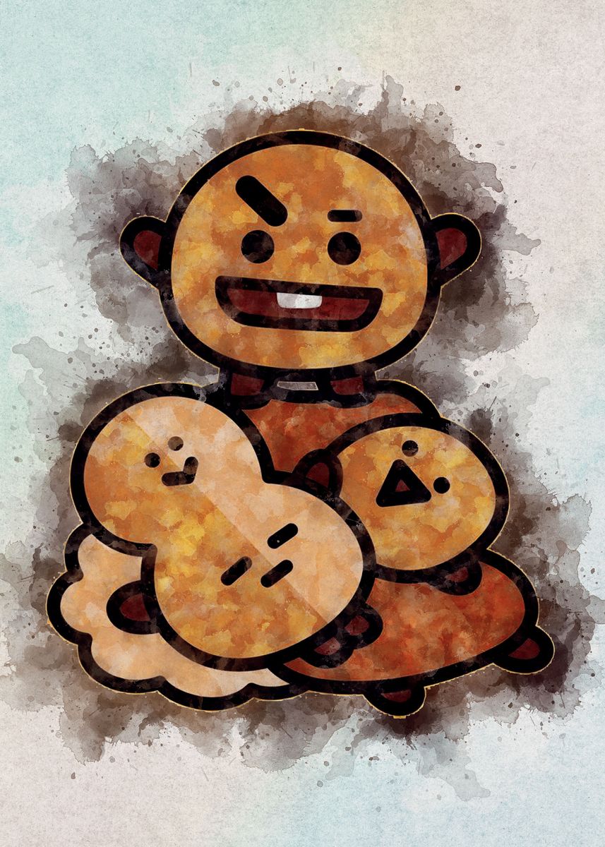 'Shooky Suga BT12Watercolor' Poster, picture, metal print, paint by ...