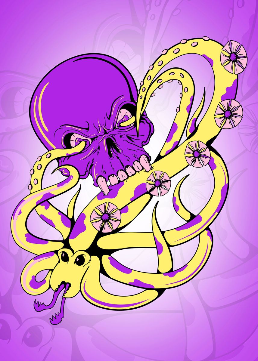 'Deep Attack' Poster, picture, metal print, paint by Turie Art | Displate