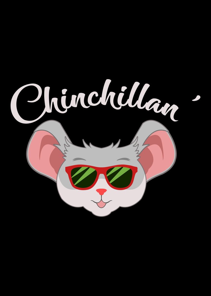 'Chinchillan' Poster, picture, metal print, paint by John DonJoe | Displate