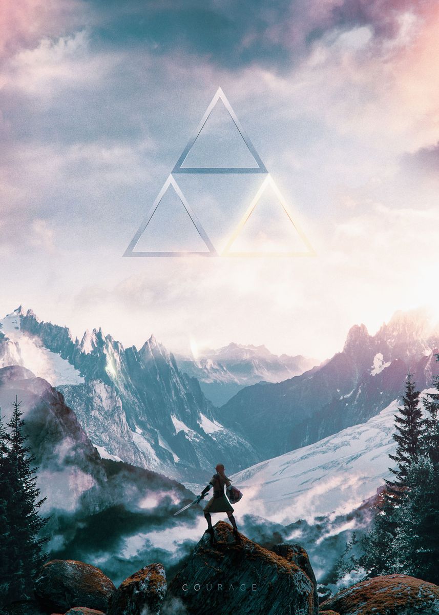 'Courage' Poster, picture, metal print, paint by Barrett Biggers | Displate