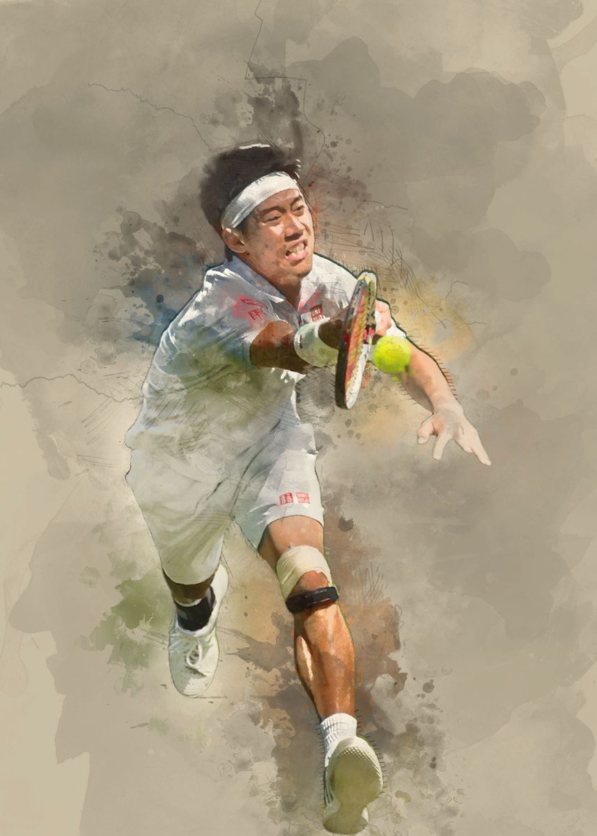 'Kei Nishikori' Poster by VEC Group | Displate