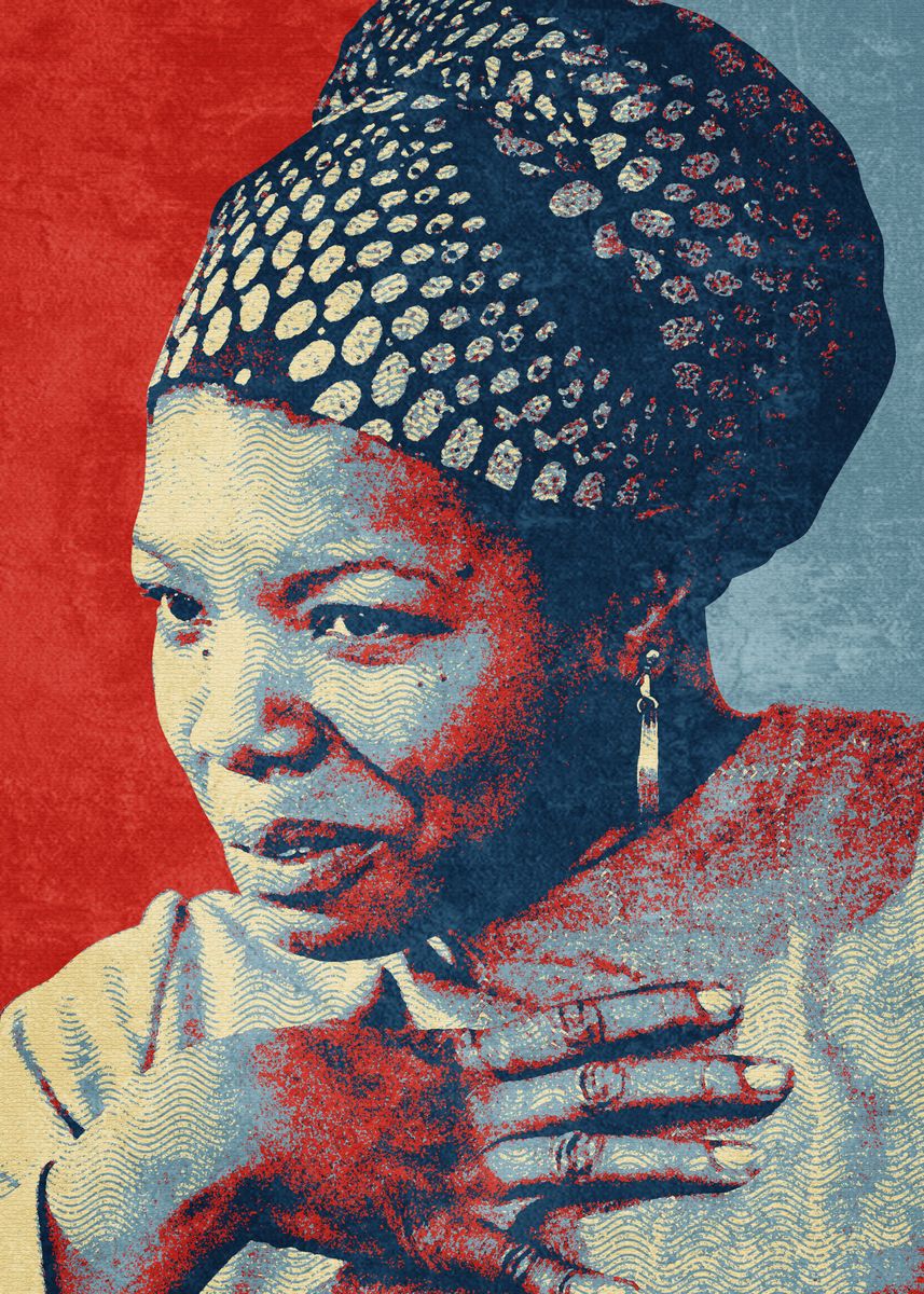 'Maya Angelou' Poster, picture, metal print, paint by Izmo Scribbles ...