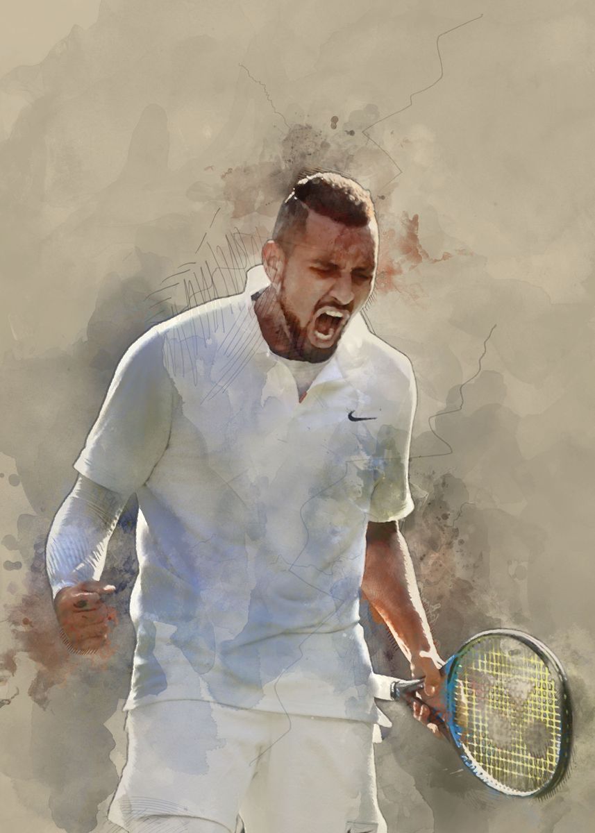 'Nick Kyrgios' Poster by VEC Group | Displate