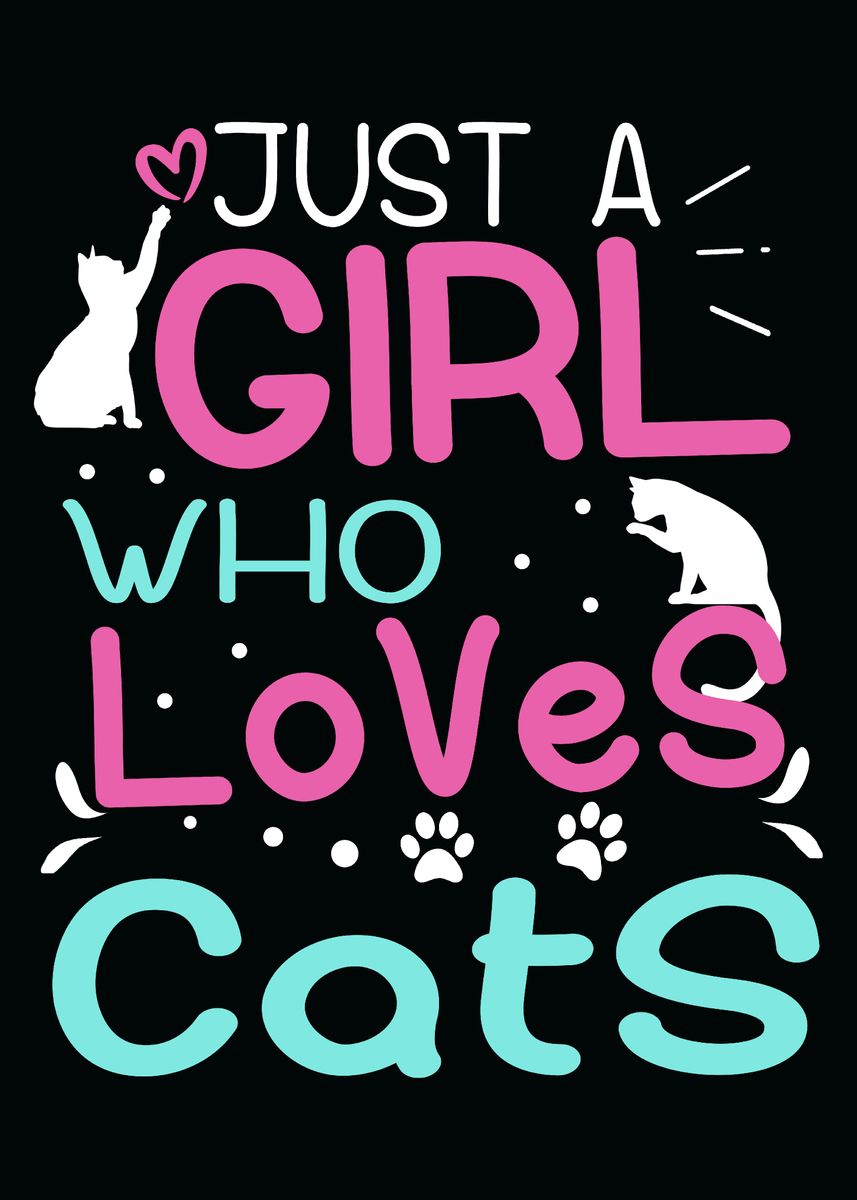 'Cat Girls' Poster by Neon Moon | Displate