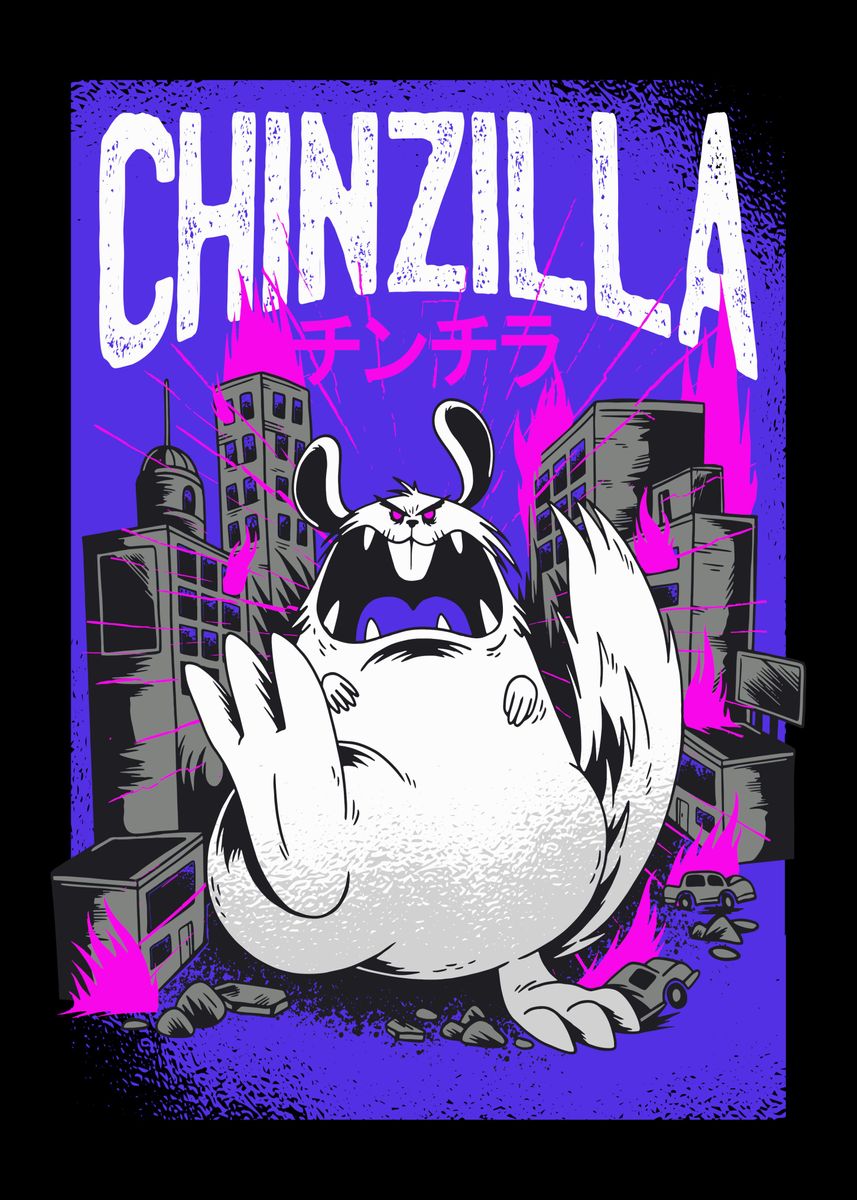'Chinzilla Chinchilla' Poster by Poster Parlor | Displate