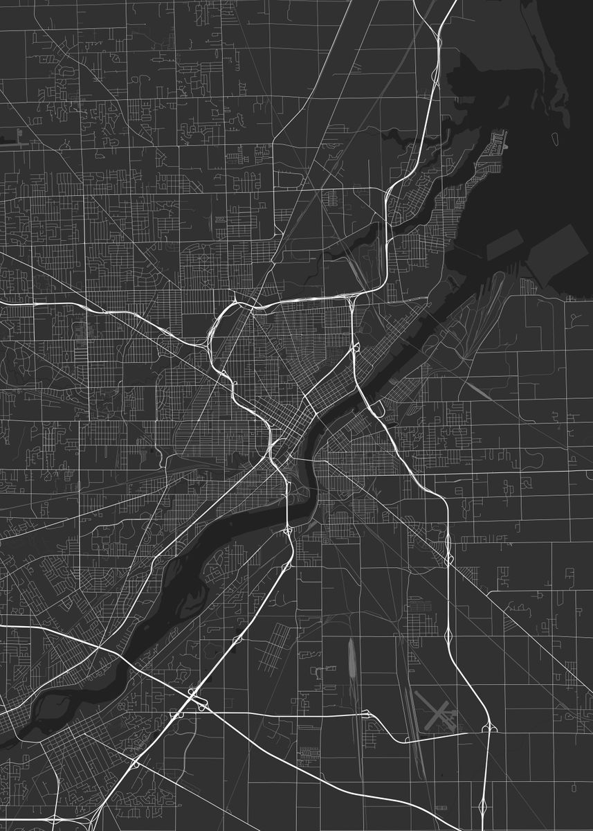 'Toledo USA Map' Poster by GraphicalMaps | Displate