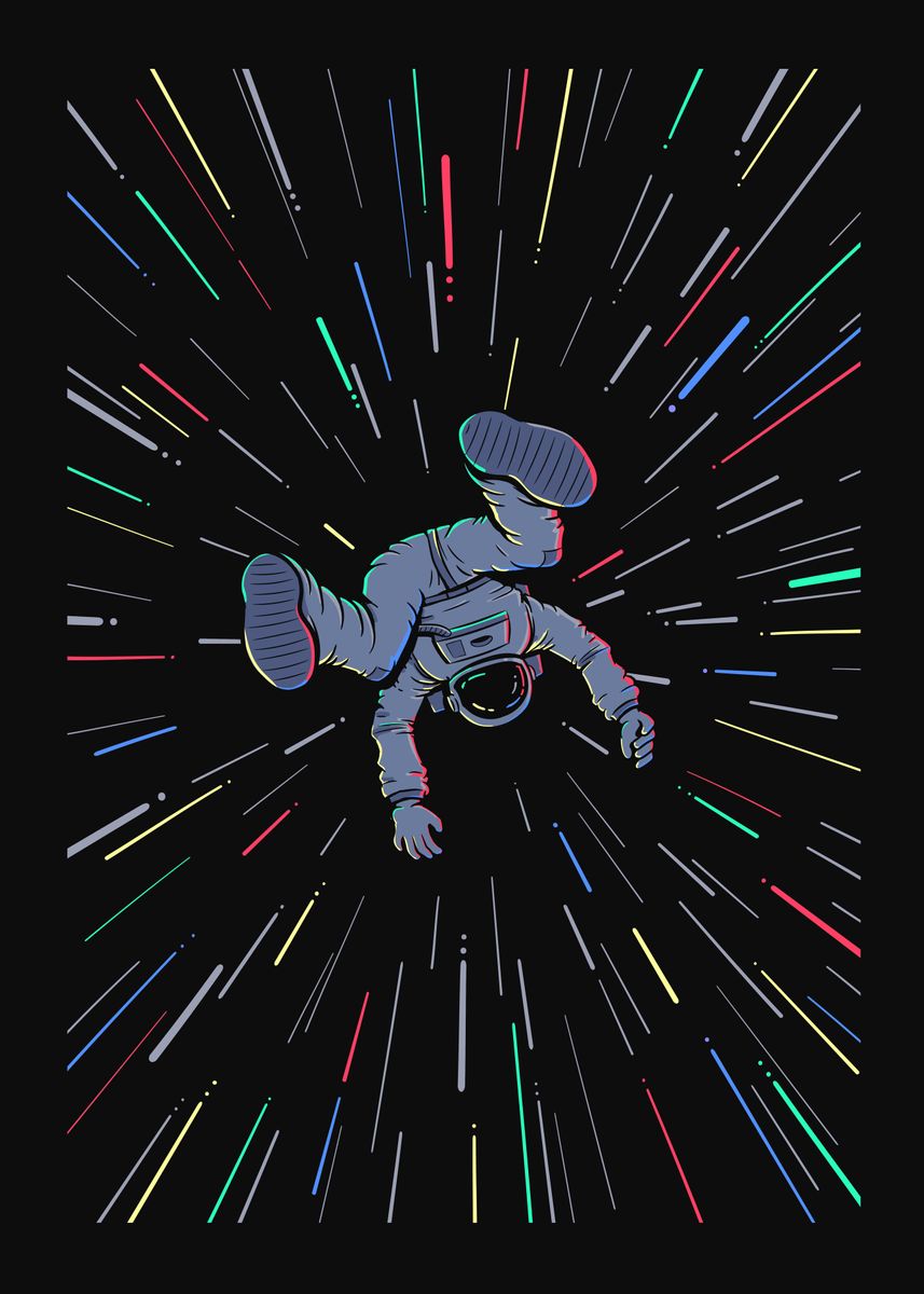 'Falling Through Space' Poster, picture, metal print, paint by Grant ...