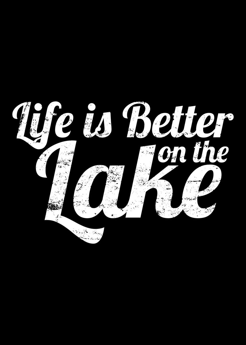 'Lake Boating Summer' Poster by BLVCKPLATE | Displate
