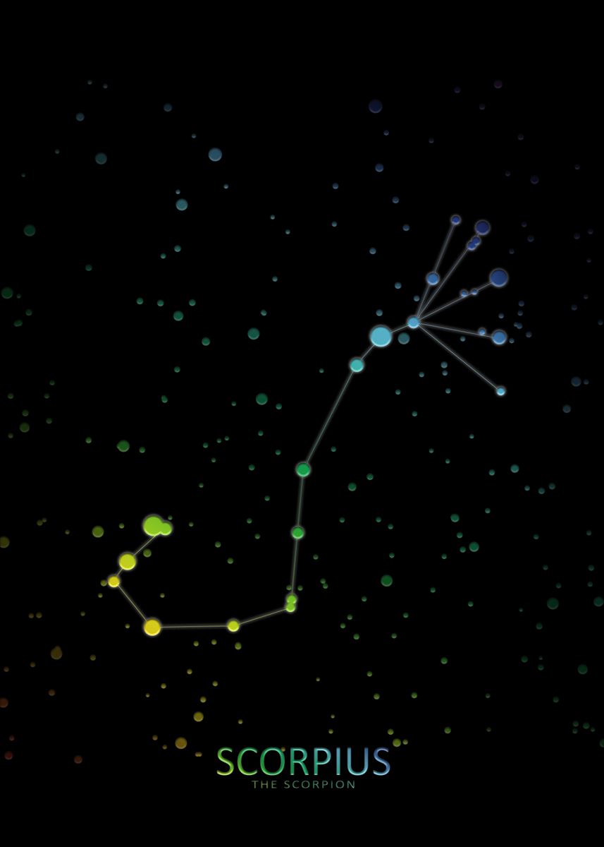 'Scorpius Constellation ' Poster, picture, metal print, paint by City ...