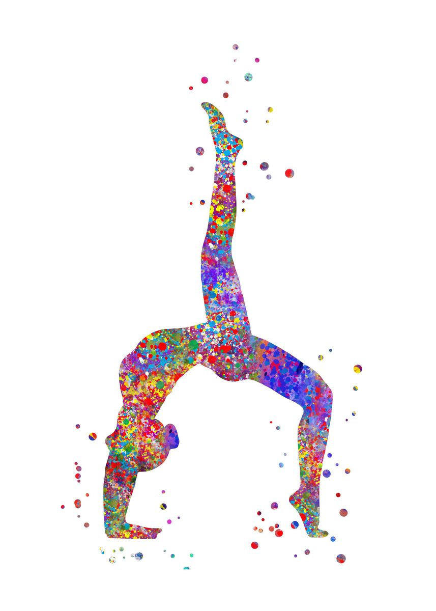 'Gymnastics girl ' Poster, picture, metal print, paint by RosaliasArt ...