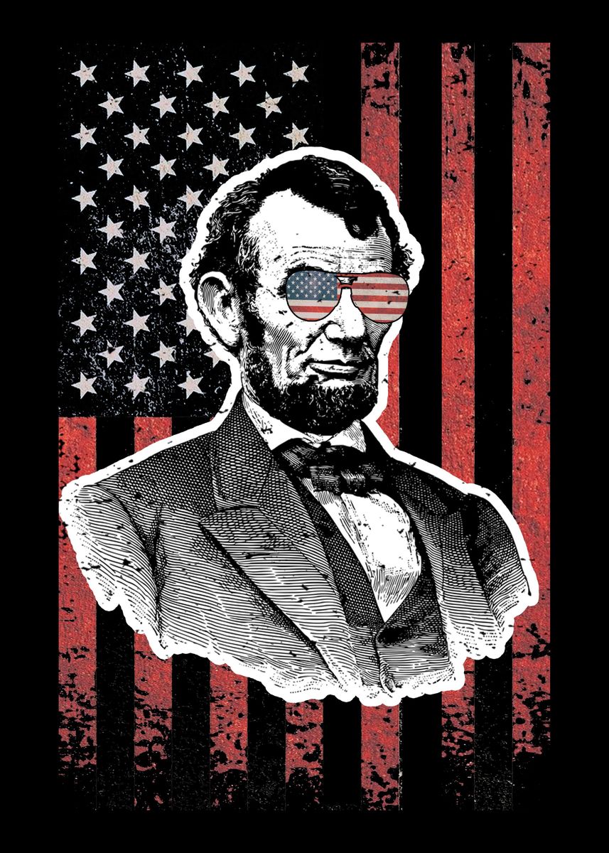 'Abraham Lincoln' Poster, picture, metal print, paint by Cooldruck ...