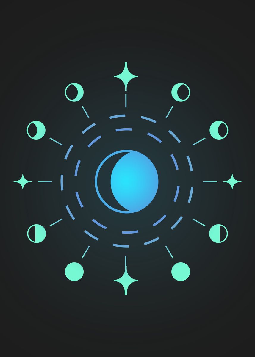 'Eclipse' Poster, picture, metal print, paint by Design Droplet | Displate