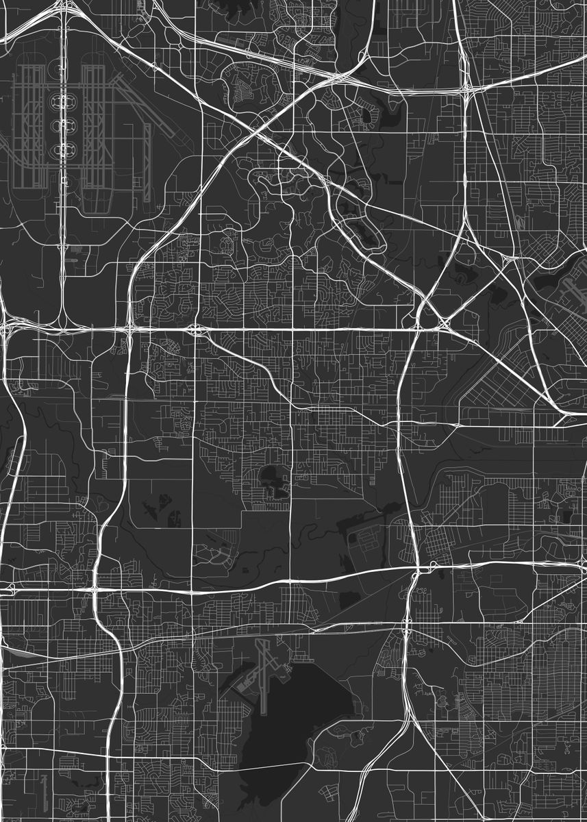 'Irving USA Map' Poster by GraphicalMaps | Displate