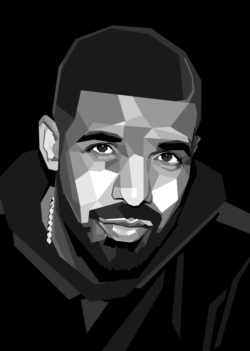 'Drake' Poster, picture, metal print, paint by ega haidar | Displate