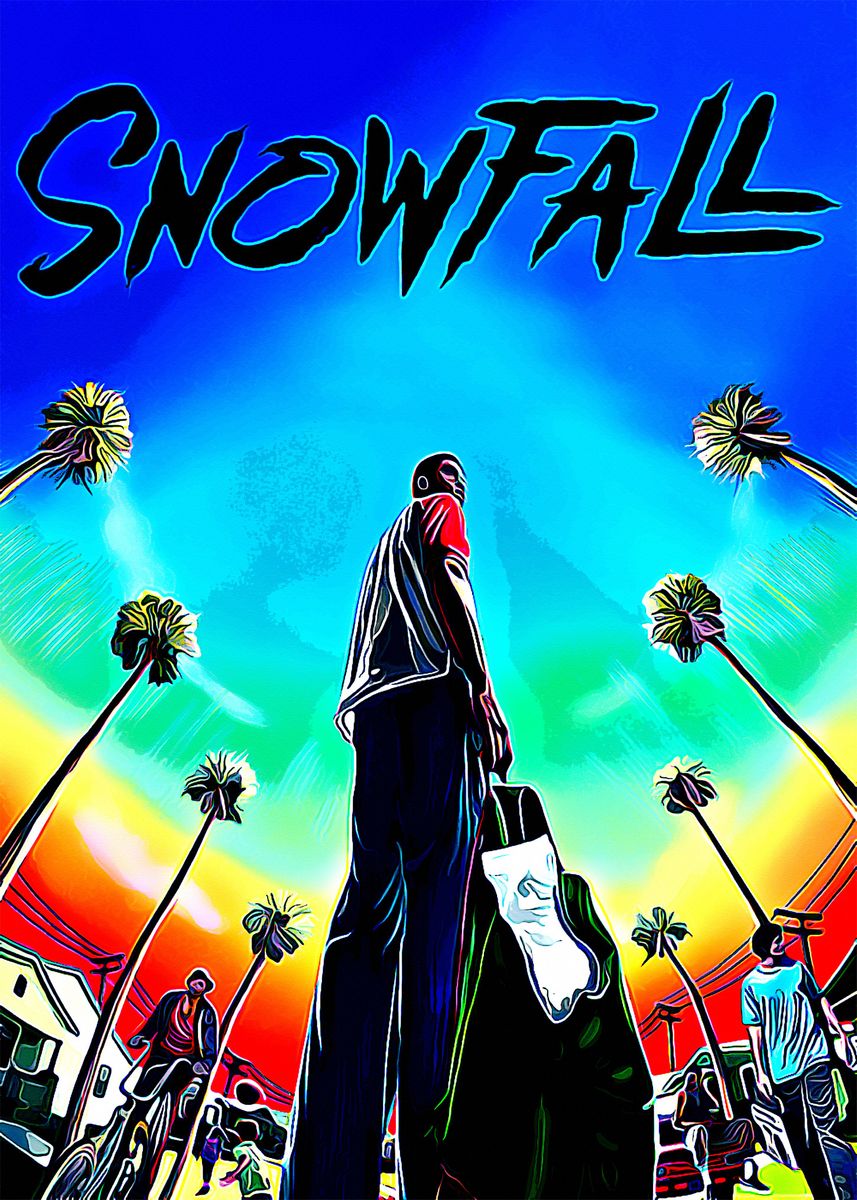 'Snowfall' Poster, picture, metal print, paint by Zain Brookes | Displate