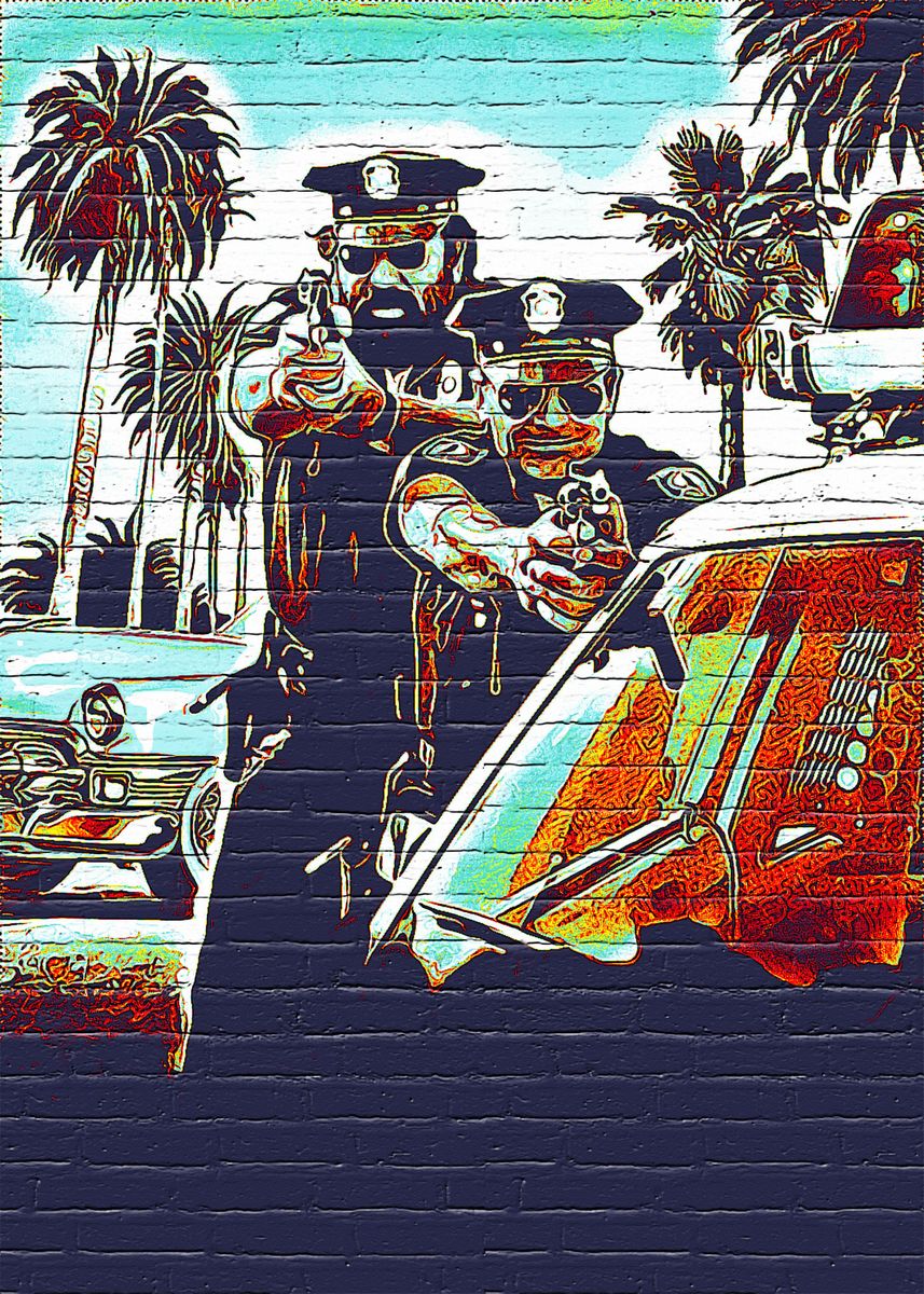 'Miami Supercops' Poster, picture, metal print, paint by Vivienne ...