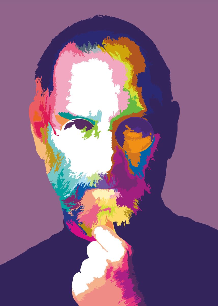 'Steve Jobs Pop Art' Poster, picture, metal print, paint by SKY | Displate