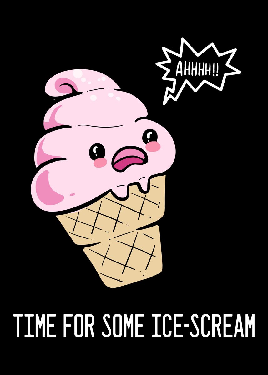 'Ice Scream Ice Cream Love' Poster, picture, metal print, paint by ...