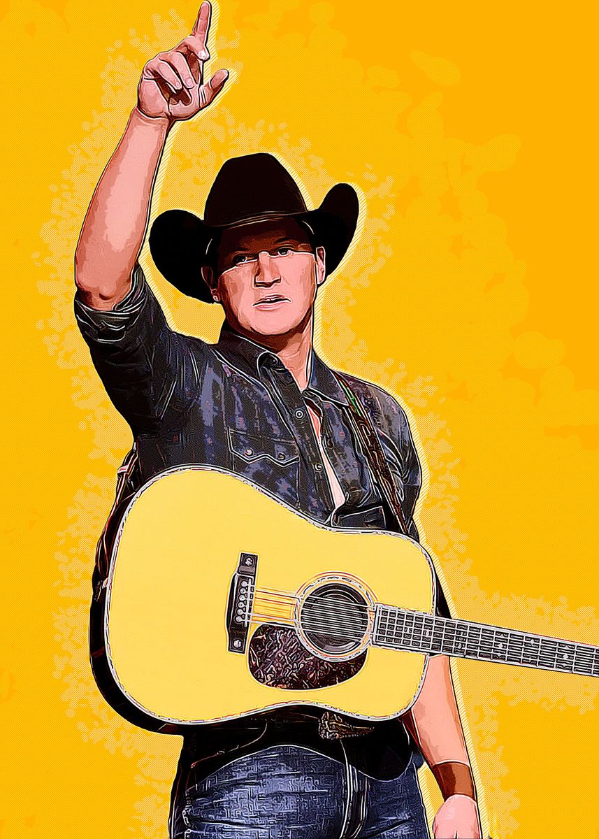 'Jon Pardi' Poster, picture, metal print, paint by Franklin Ruben ...