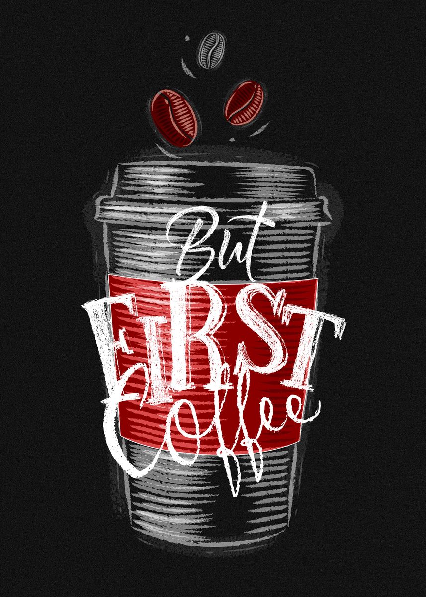 'Coffee CI' Poster, picture, metal print, paint by Turie Art | Displate