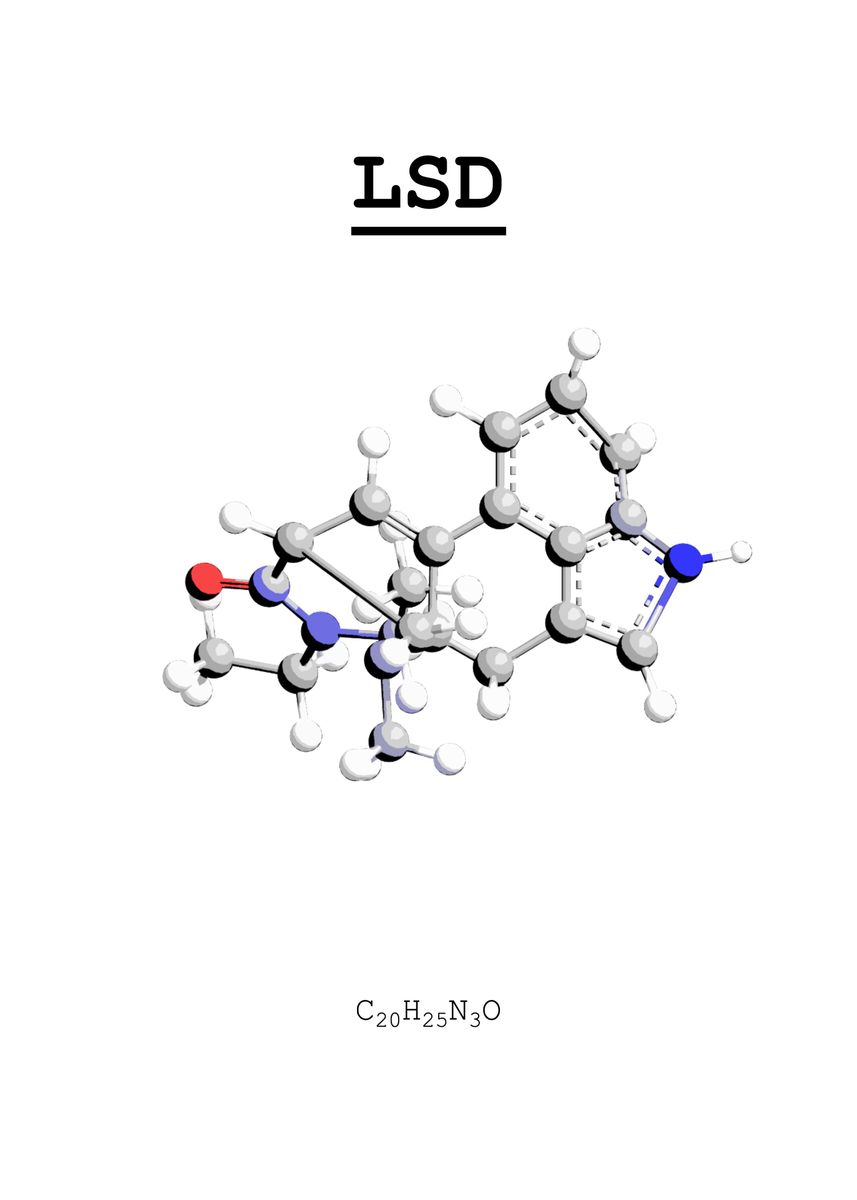 'LSD' Poster, picture, metal print, paint by ChemECool | Displate