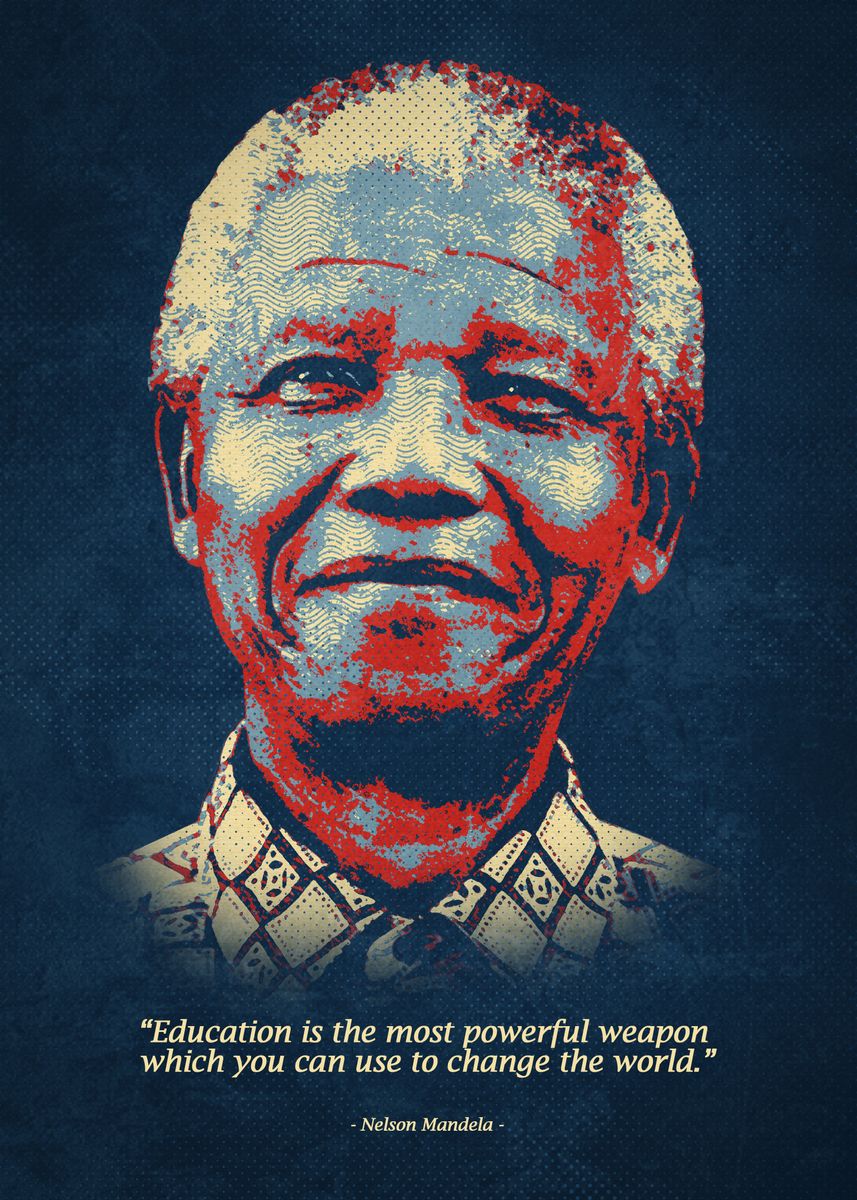 'Nelson Mandela quotes' Poster, picture, metal print, paint by Izmo ...
