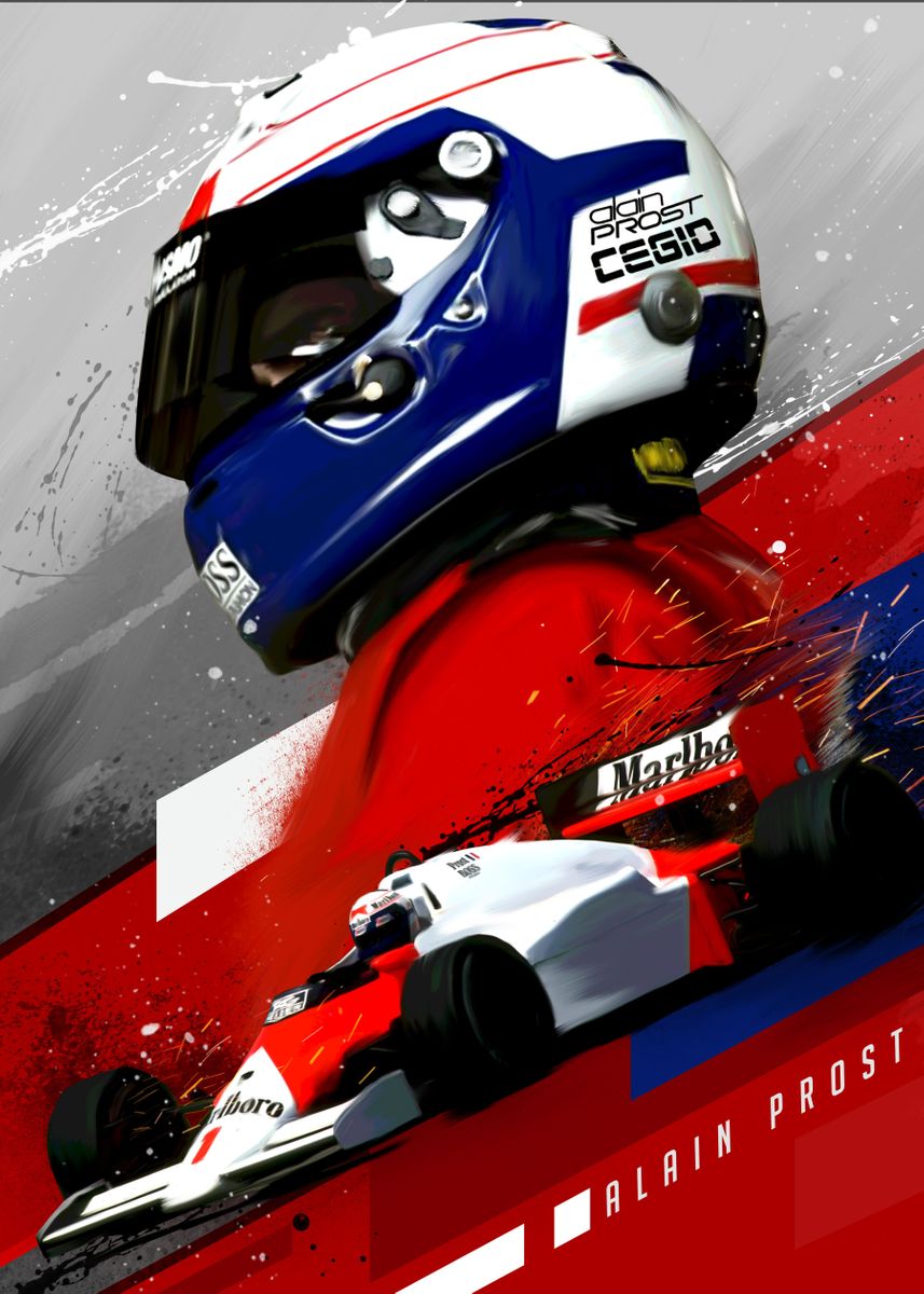 'Alain Prost F1' Poster by Micho Abstract | Displate