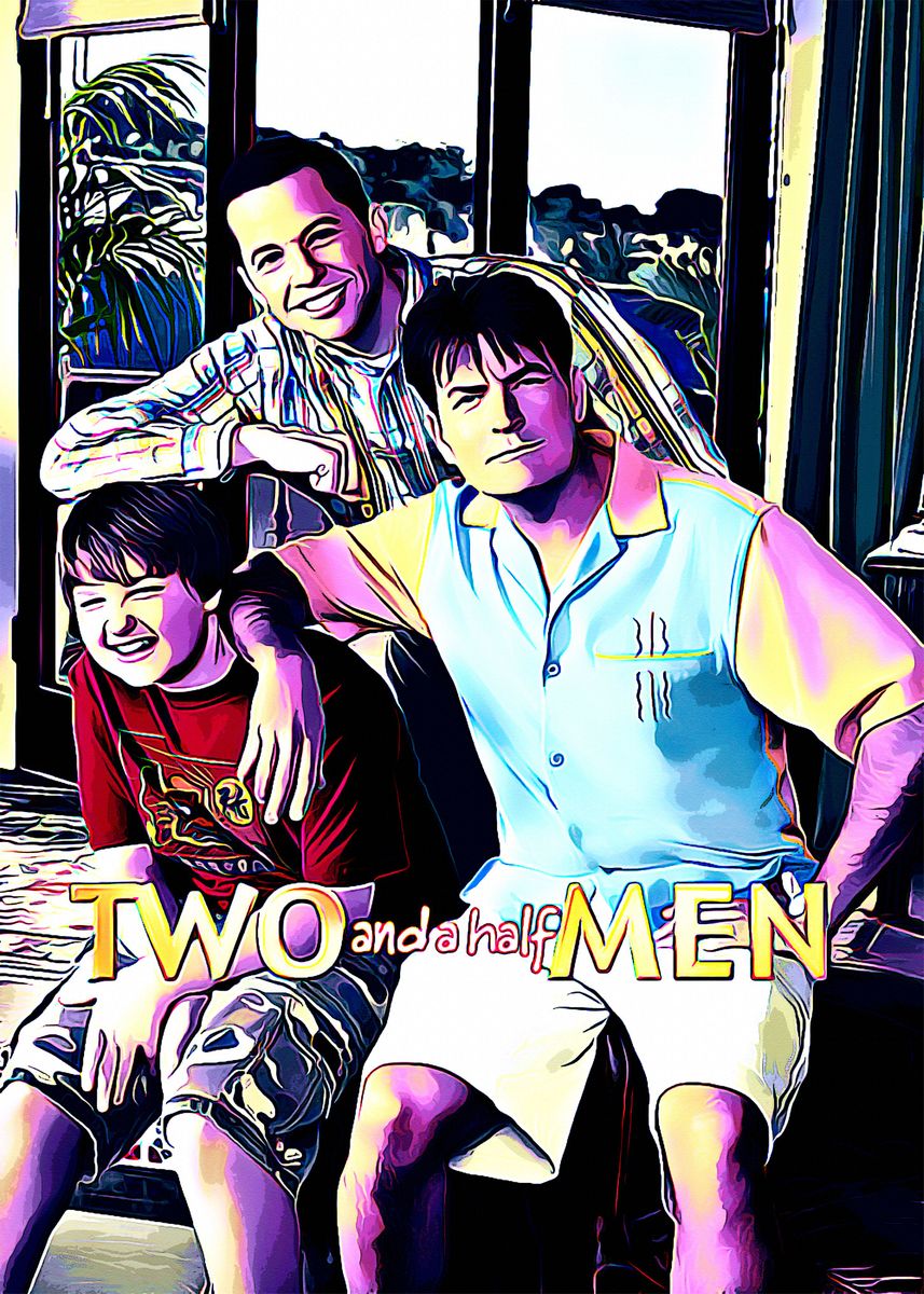 'Two And A Half Men 4' Poster, picture, metal print, paint by Katerina ...