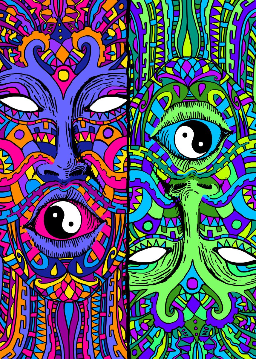 'SheVa' Poster, picture, metal print, paint by Bem Calavera | Displate